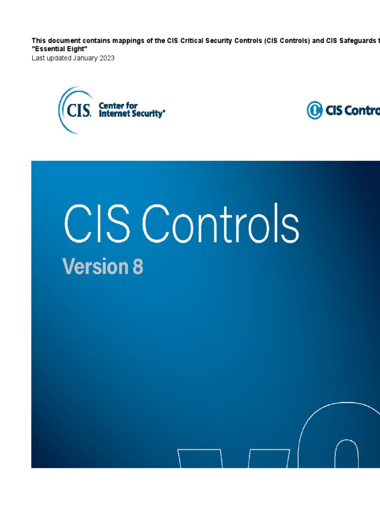 CIS Controls v8 Mapping To ASD Essential Eight - 2-2023 | PDF ...