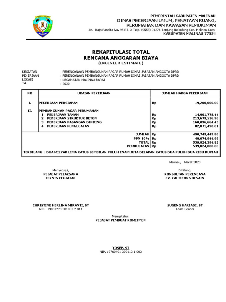 Progres Pagar Dewan | PDF