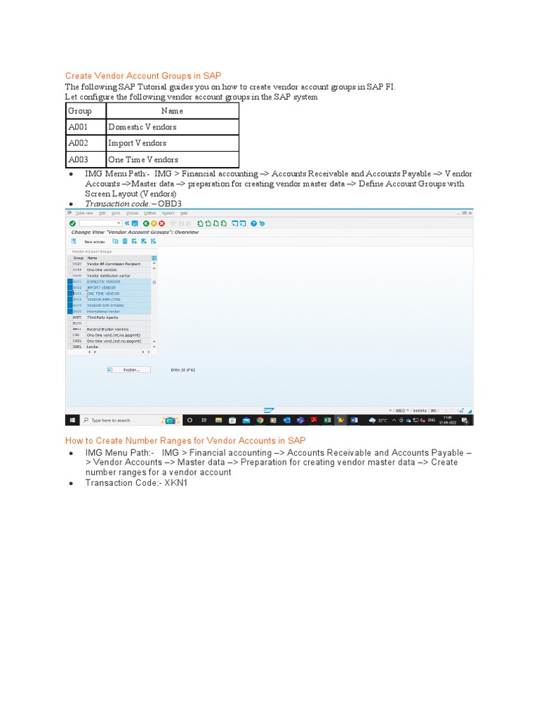 A Guide To Key Vendor Account Configuration Steps In Sap Pdf Accounts Payable Invoice