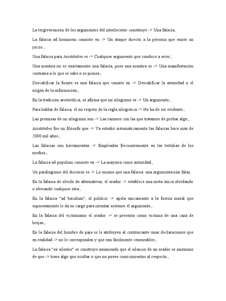La Tergiversación de Los Argumentos Del Interlocutor Constituye | PDF | Falacia | Lógica