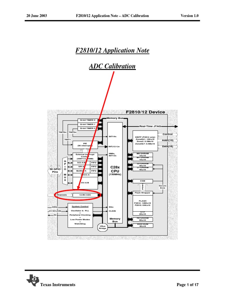 f2810 12 ADC Calibration 10 | PDF | Analog To Digital Converter | Electronics