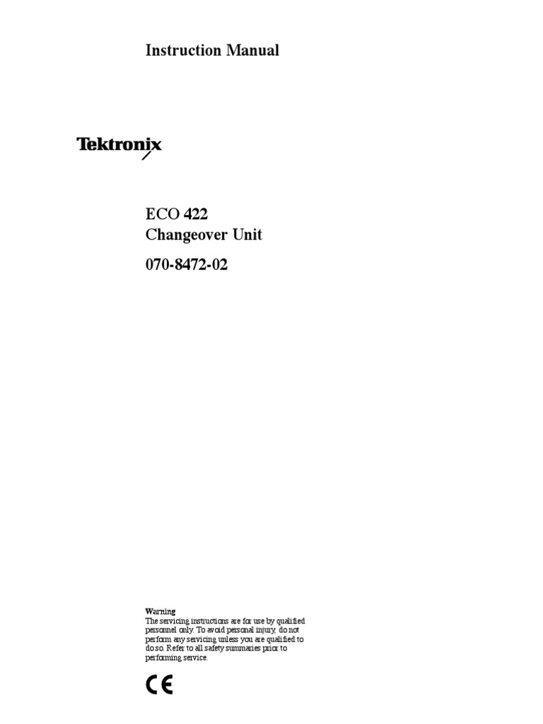 ECO 422 Tektronix | PDF | Electrical Engineering | Electricity