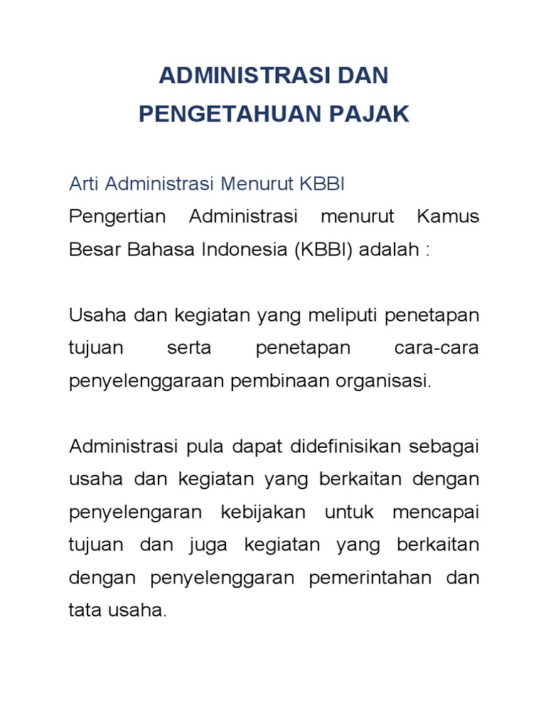 Materi Adm & Peng Pajak 12 SEP 2022 | PDF