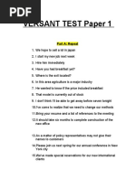 Amazon Versant Test | PDF