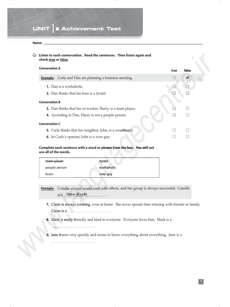 Unit 1 Test Download Free Pdf Syntax Linguistics