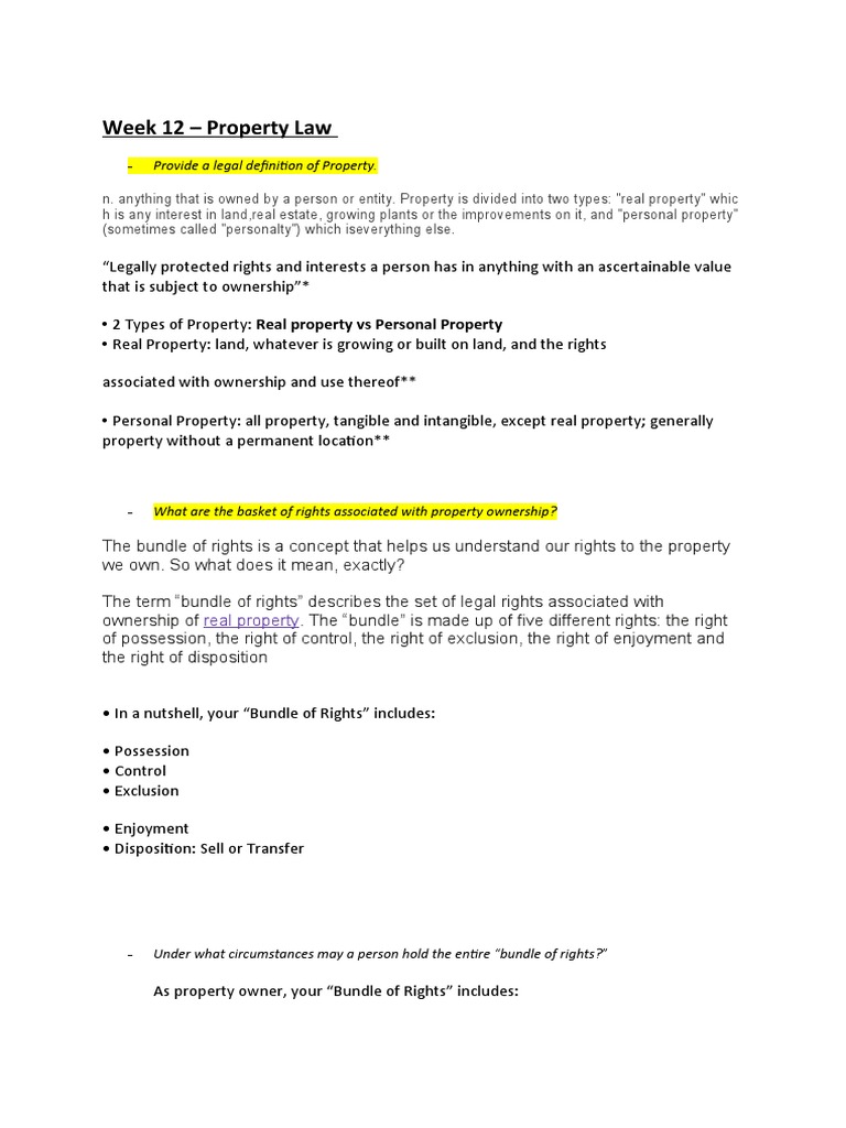 Week 12 - Property Law | PDF | Trade Secret | Trademark