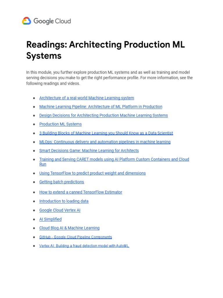 ML System Architecture Insights | PDF