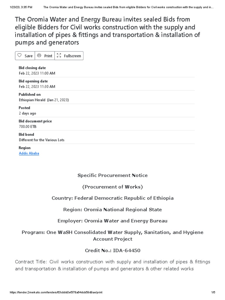 Save Print Fullscreen: Bid Closing Date Bid Opening Date Published On ...