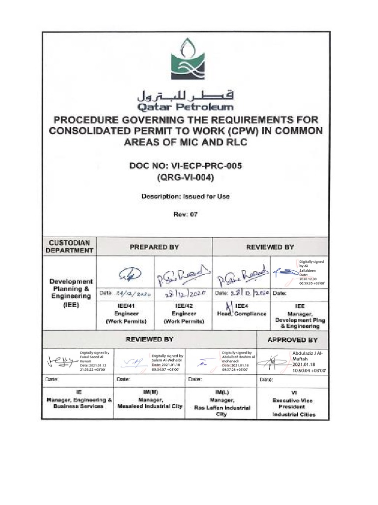 VI-ECP-PRC-005 Procedure Governing Requirements For CPW in RLC and MIC ...