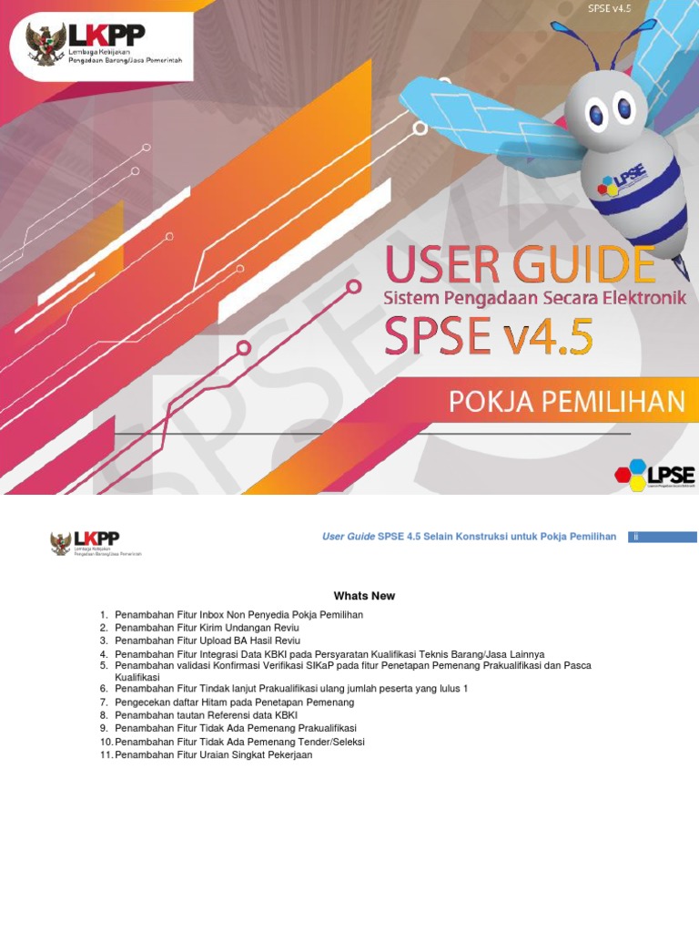 Panduan Fitur SPSE 4.5 untuk Pokja Pemilihan | PDF