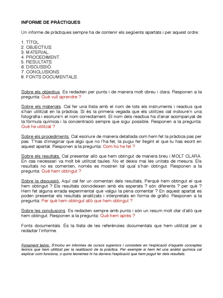 Informe de Pràctiques | PDF