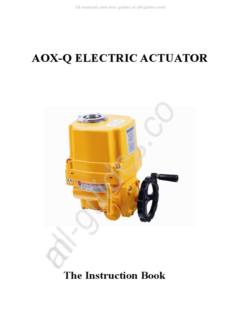 Aox Aox Q Series Instruction Book 17 | PDF | Valve | Actuator