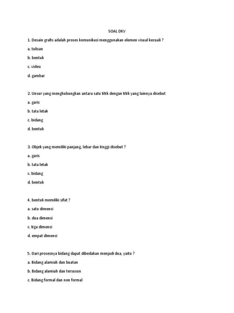 Soal DKV | PDF