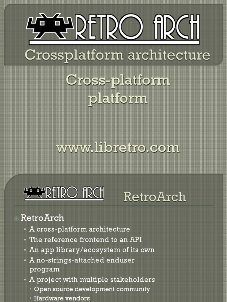 RetroArch Libretro Technical Brochure | PDF | Cross Platform Software | Computing