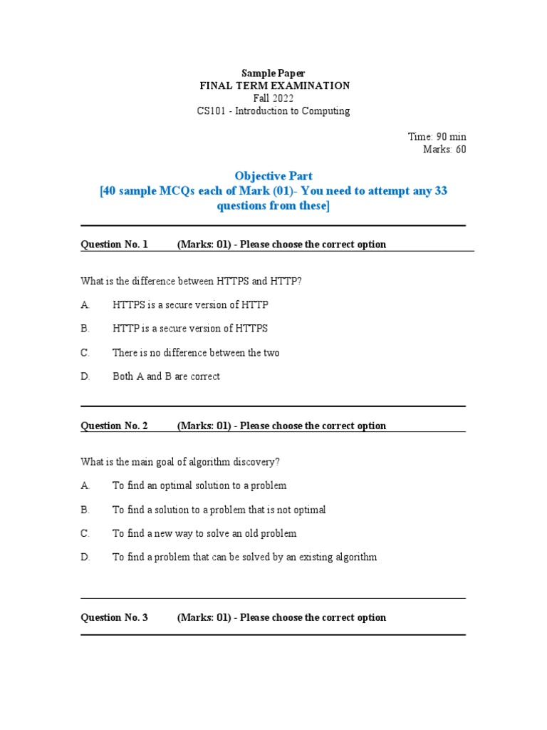 CS101 Final Exam Prep | PDF