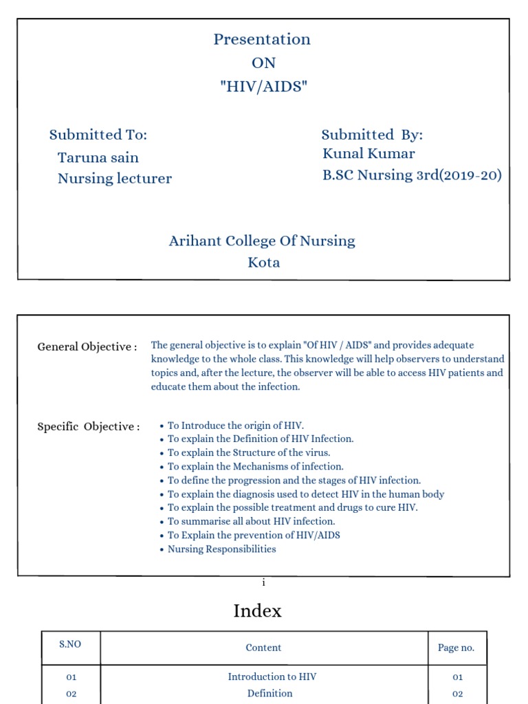 HIV/AIDS Presentation | PDF | Hiv/Aids | Infection