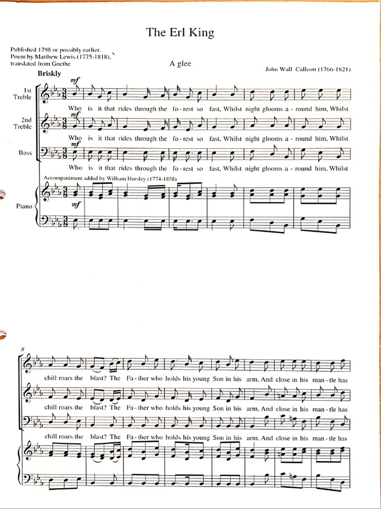 The Erl King, Wall Calcott | PDF