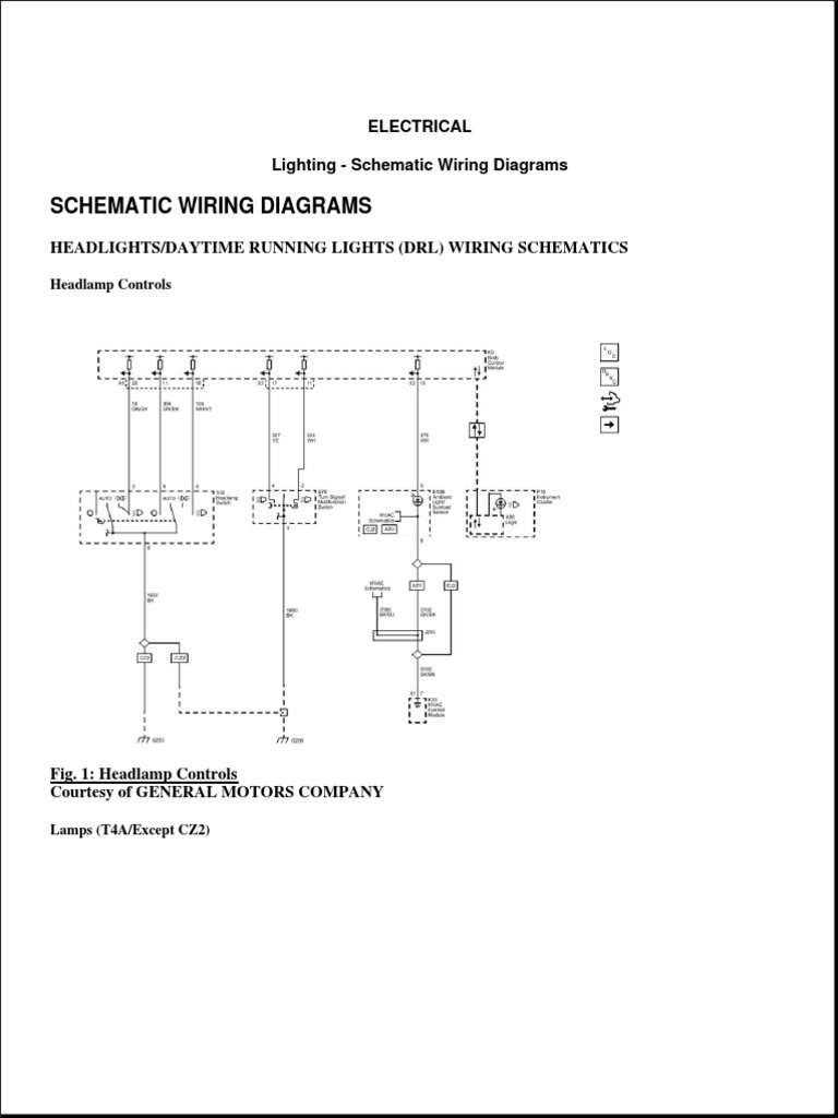 096 - Lighting - Schematic Wiring Diagram | PDF | Headlamp | Automotive ...