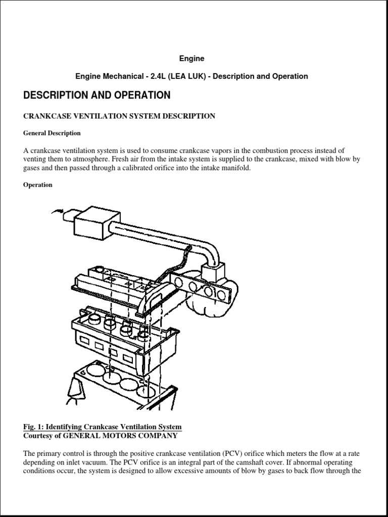 058 - Engine Mechanical - 2.4L (LEA LUK) - Description and Operation | PDF | Piston | Belt ...