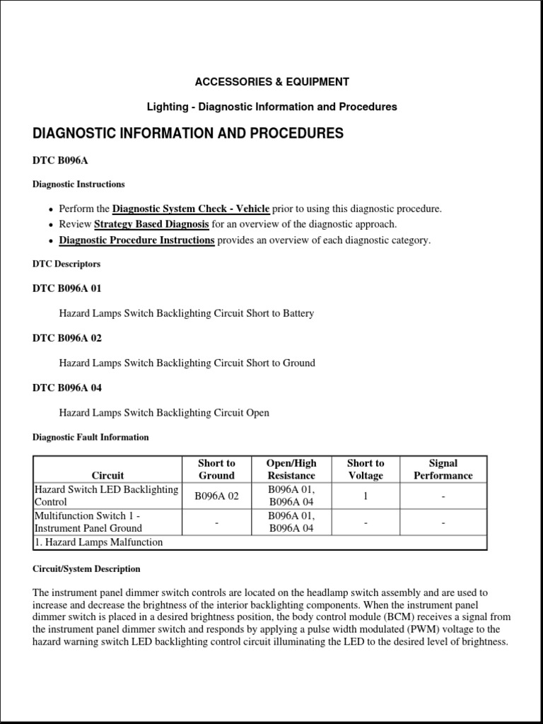 093 - Lighting - Diagnostic Information and Procedures | PDF ...