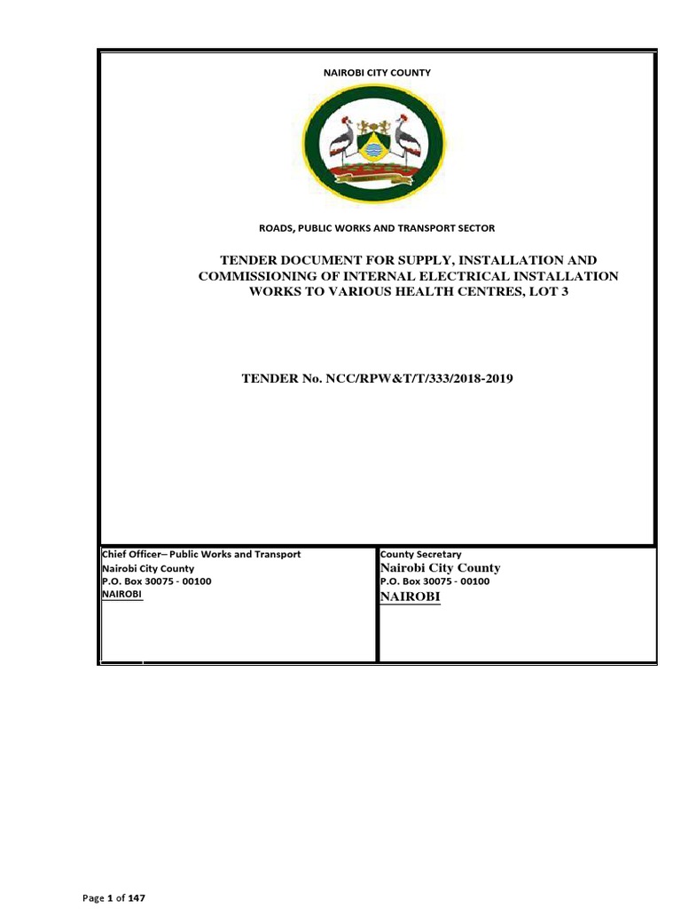 Tender Document For Supply, Installation and | PDF | Legal Liability ...