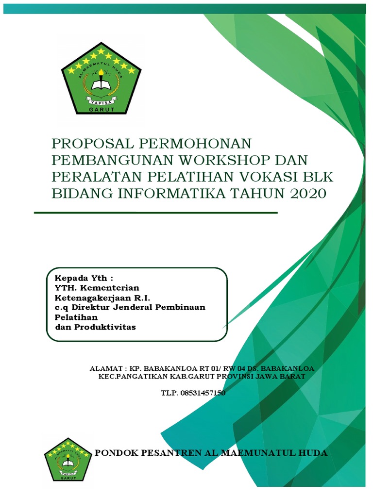 Proposal BLK Komputer Pondok Pesantren | PDF
