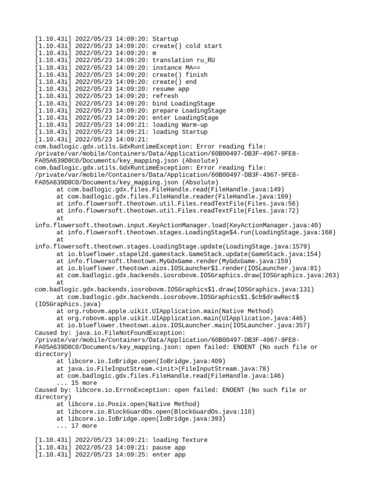 Log | Download Free PDF | Java (Programming Language) | Operating System Technology