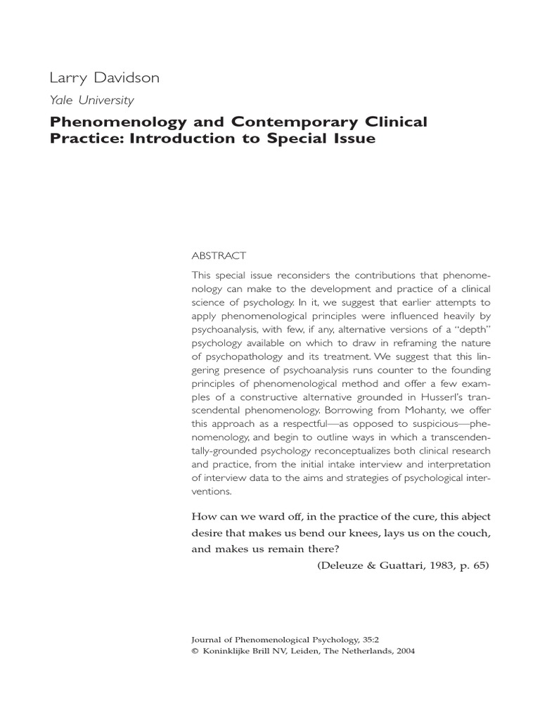 Contemporary Clinical Issue Examples