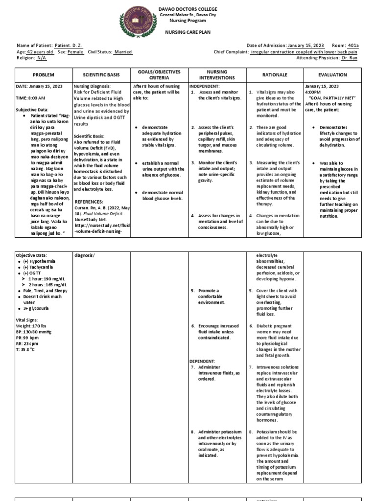 Facto NCP | PDF | Dehydration | Clinical Medicine