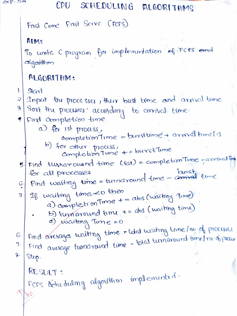 Cpu Scheduling Algorithm Pdf Concurrency Computer Science Algorithms
