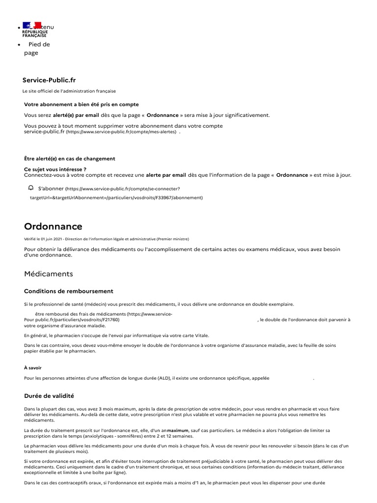 Ordonnance | PDF | Pharmacien | Ordonnance médicale