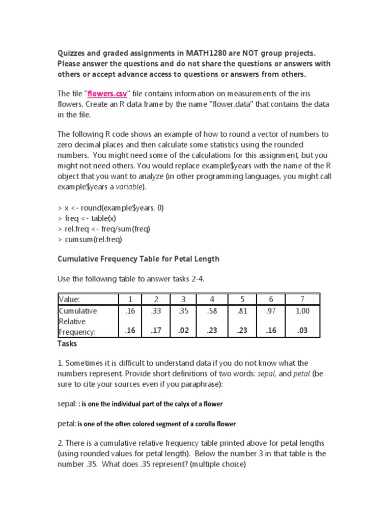 Assignment Unit 2 | PDF | Petal | Flowers