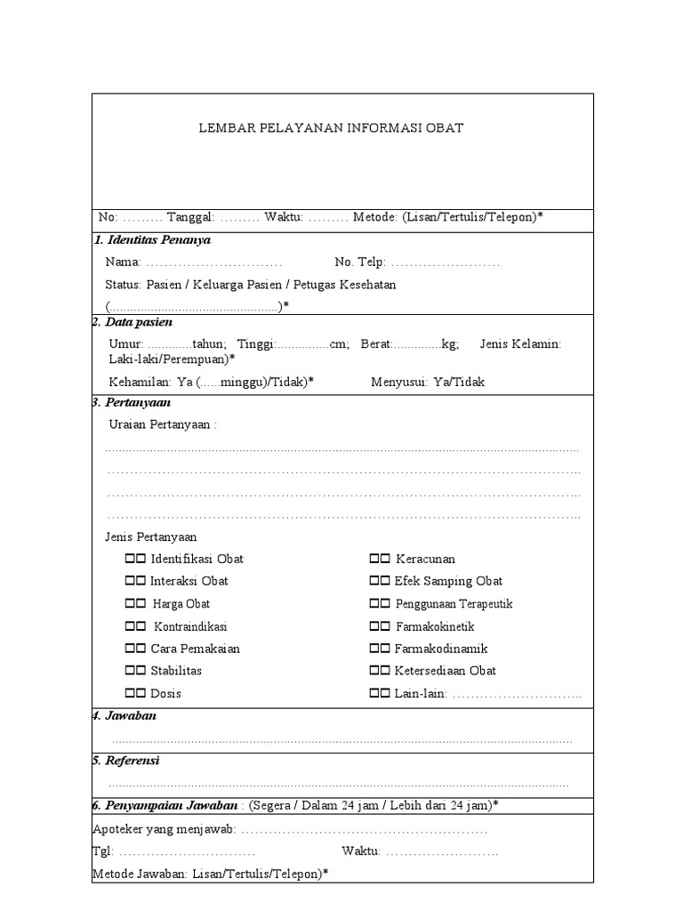 Contoh Form PIO | PDF | Pengembangan Diri