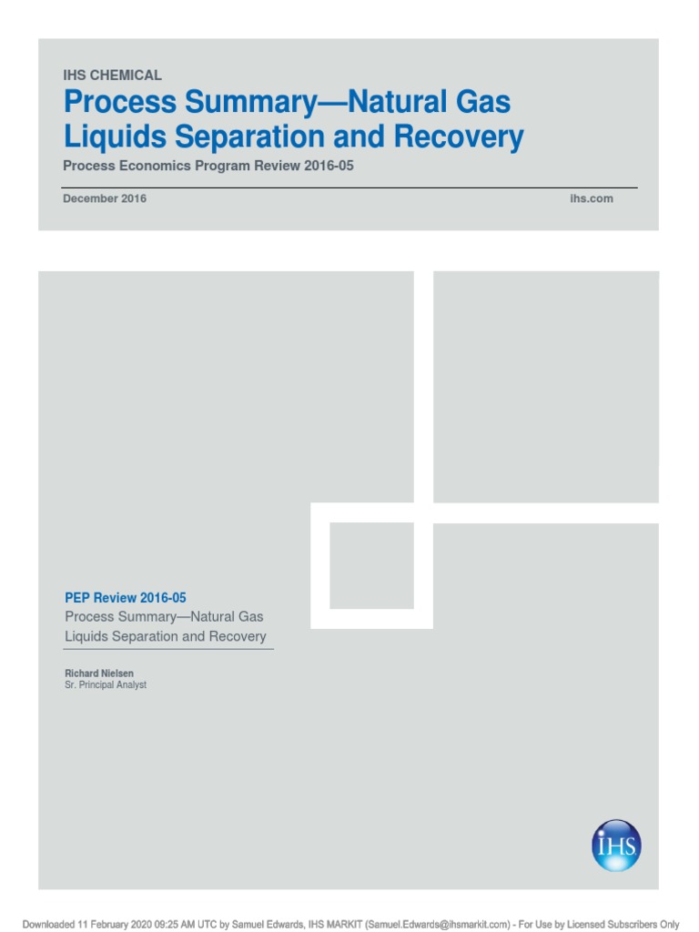 Natural Gas Liquids Separation and Recovery Process Economics Program ...