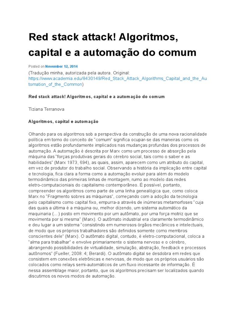 Red Stack, Attack | PDF | Algoritmos | Economia