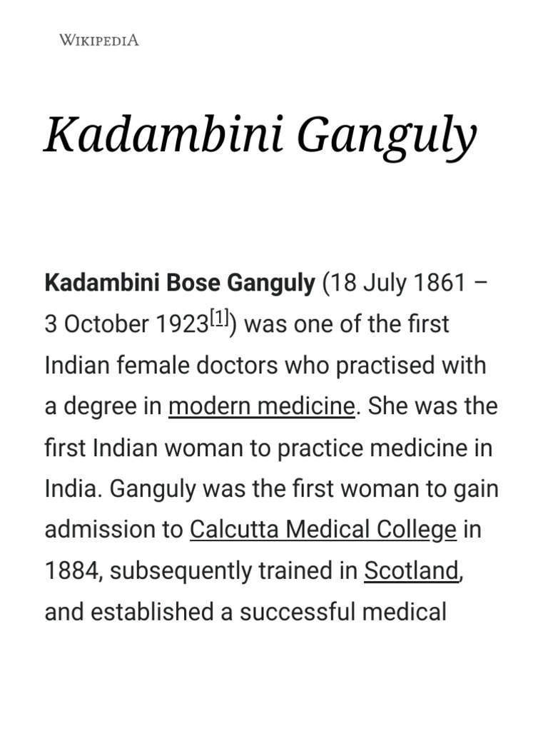 Kadambini Ganguly | PDF | Bengal