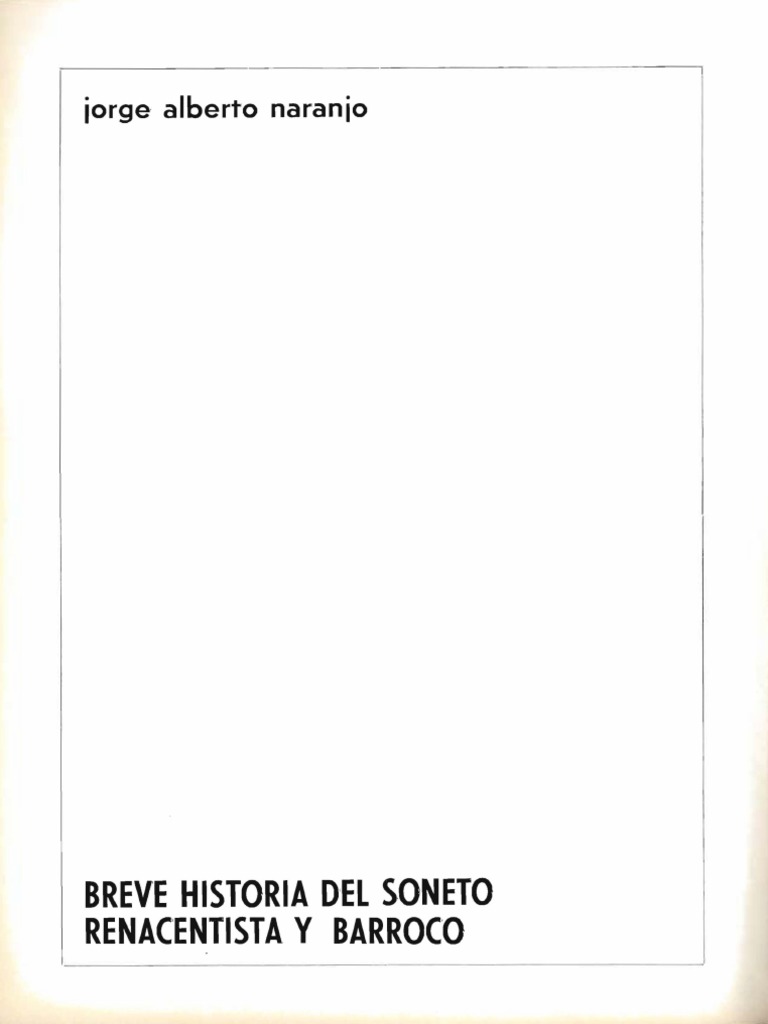 Breve historia del soneto renacentista | PDF | Sonetos | Poesía