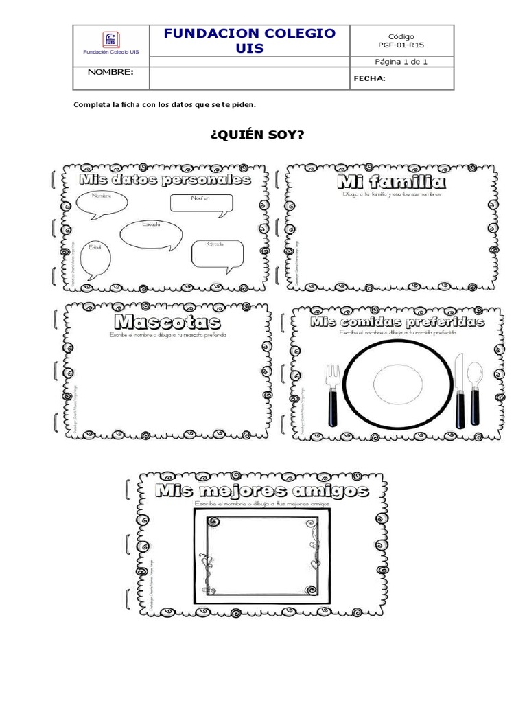 Ficha Asi Soy Yo Primero | PDF