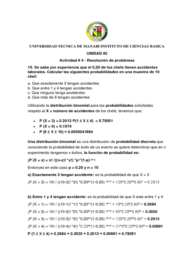 Resolución de Ejercicios | PDF | Modelos estadísticos | Science