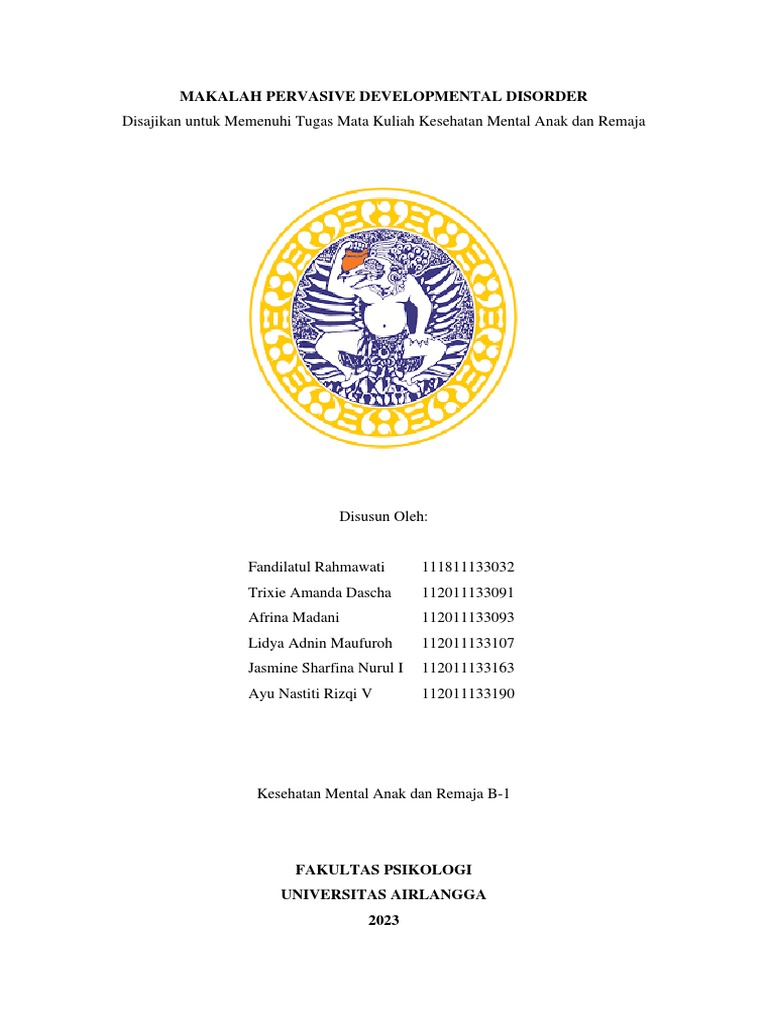 Kelompok 2 - Makalah Autism & Pervasive Developmental Disorder | PDF