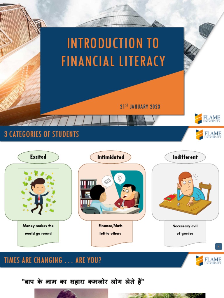 Financial Literacy - FLAME - 21. 01. 2023 | PDF | Mortgage Loan | Interest