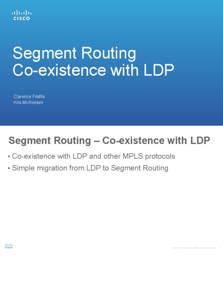Segment Routing And Ldp Co Existence Pdf Networking Multiprotocol 1326