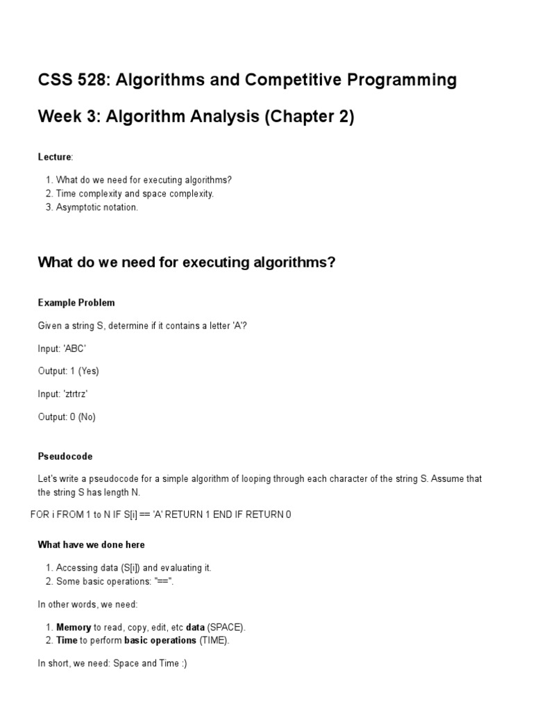 Lec Week 3 Pdf Computational Complexity Theory Time Complexity 