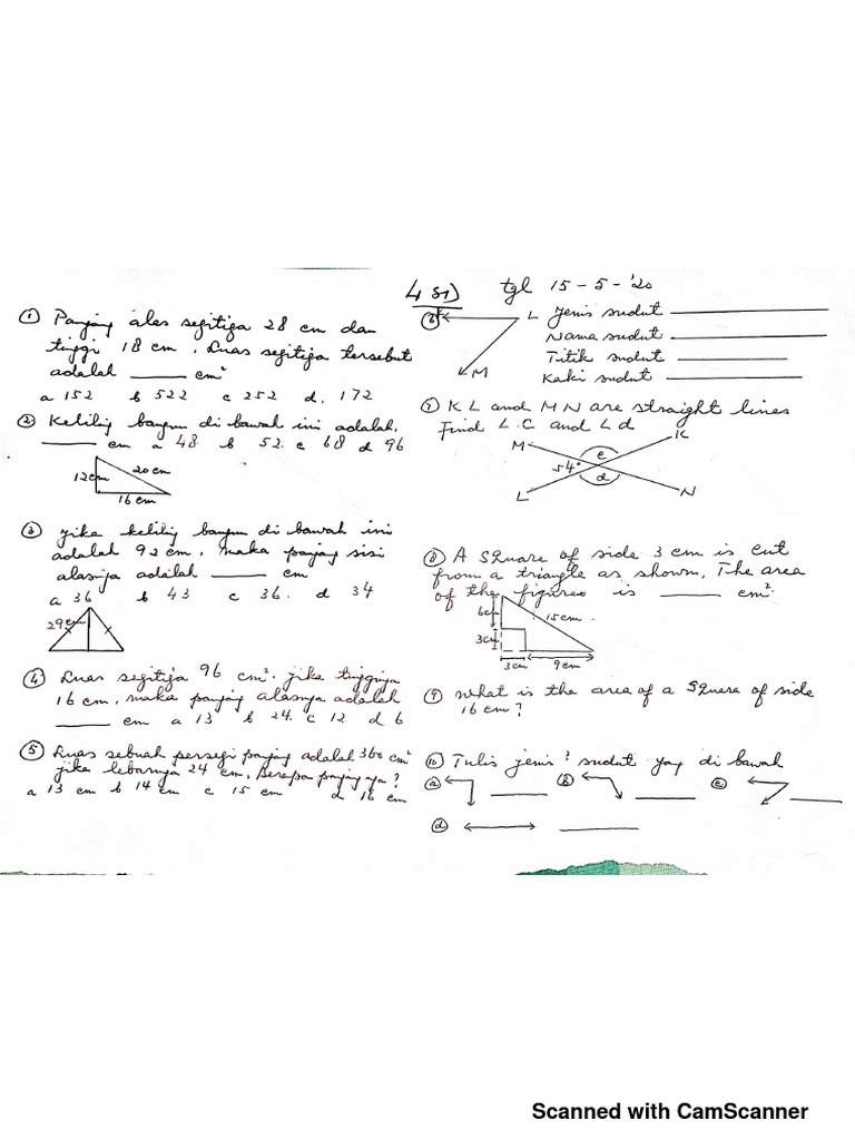 Sample Math Questions Primary 4 | PDF