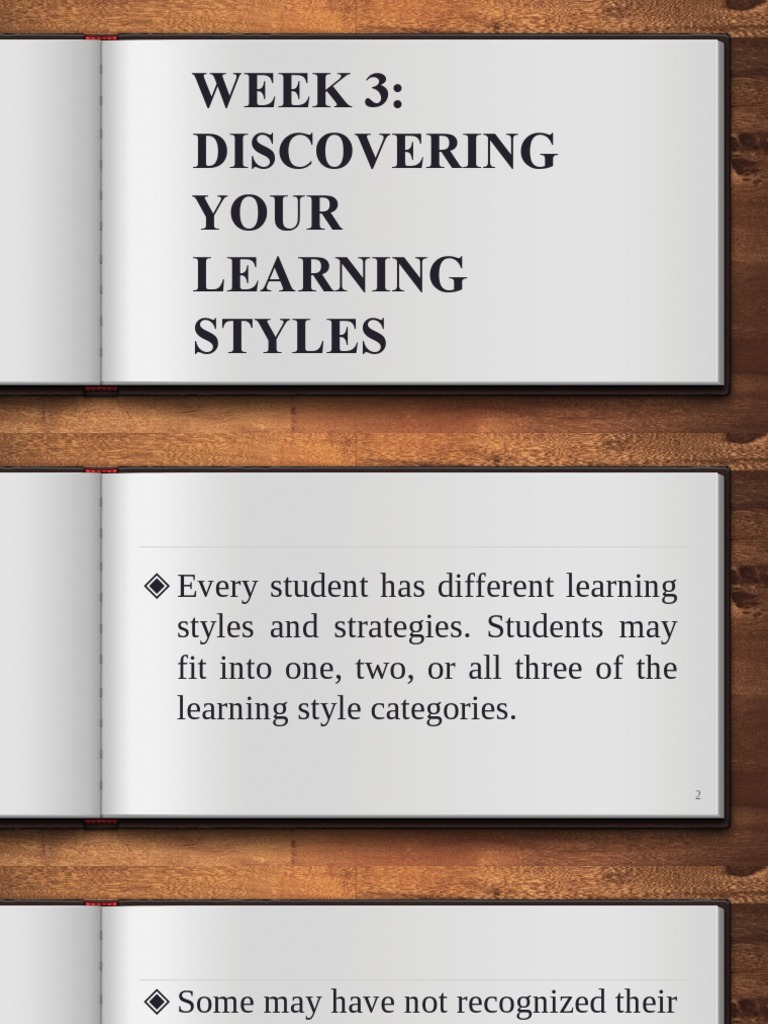 WEEK 3 Discovering Your Learning Styles-1 | PDF | Learning Styles ...