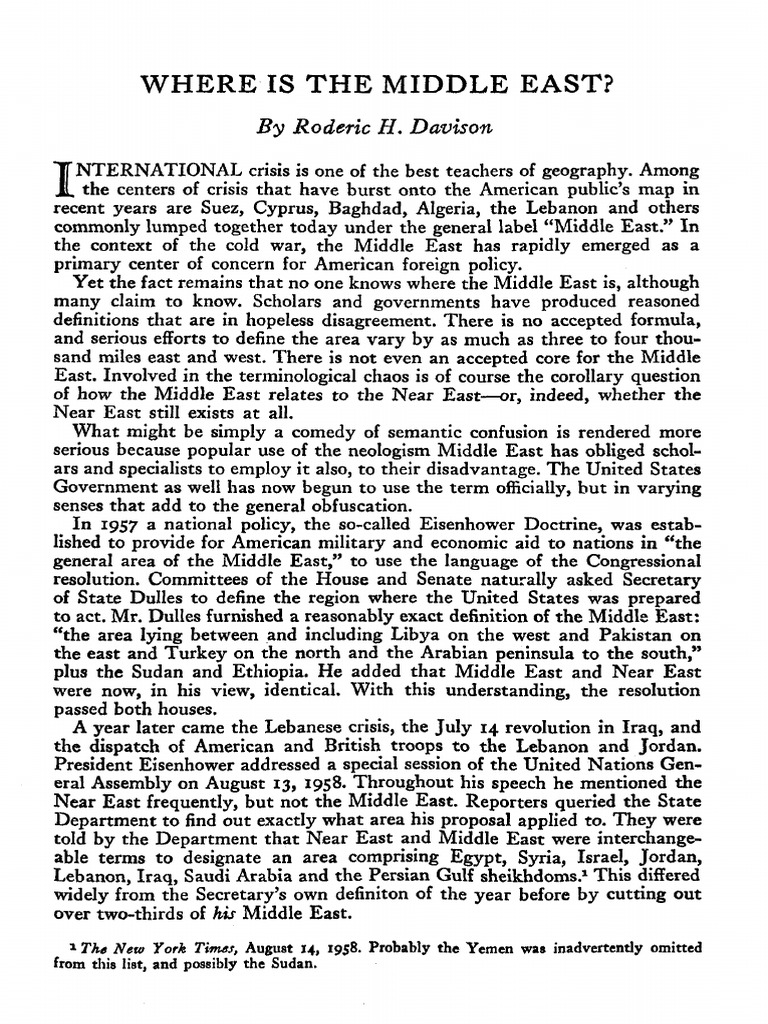 Where Is The Middle East | PDF | Near East | Middle East