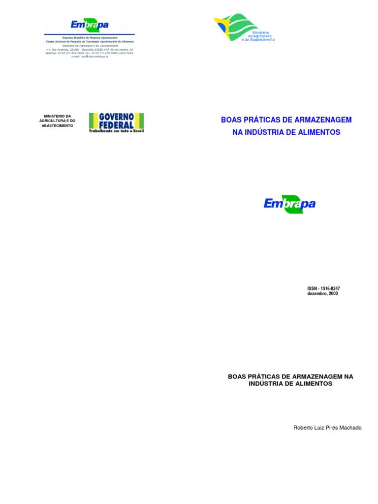 Boas Praticas de Armazenagem Na Indústria de Alimentos - Embrapa | PDF ...