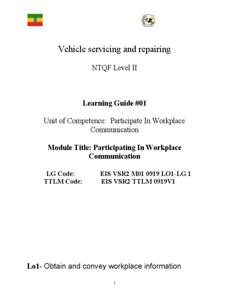 TTLM Communication Level 2 LO1 | Download Free PDF | Communication ...