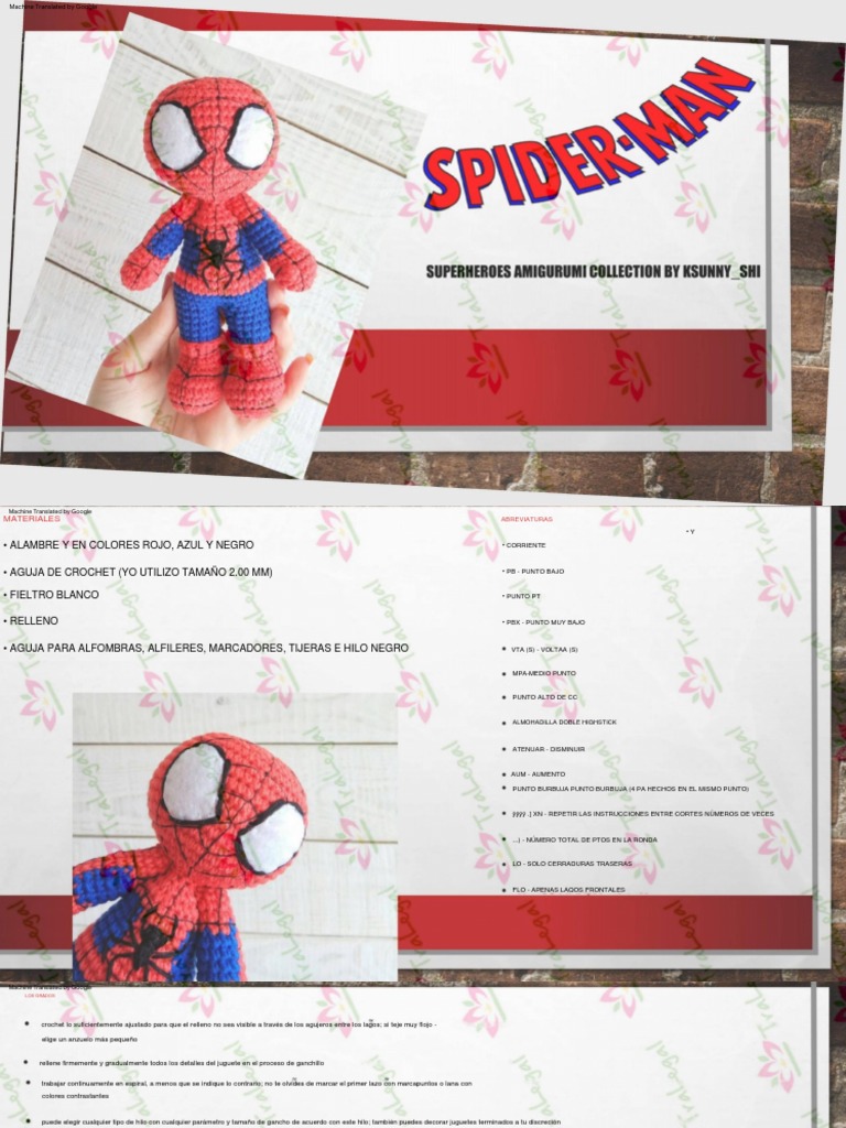 Homem Aranha Espanhol | PDF | Tejer | Arte popular