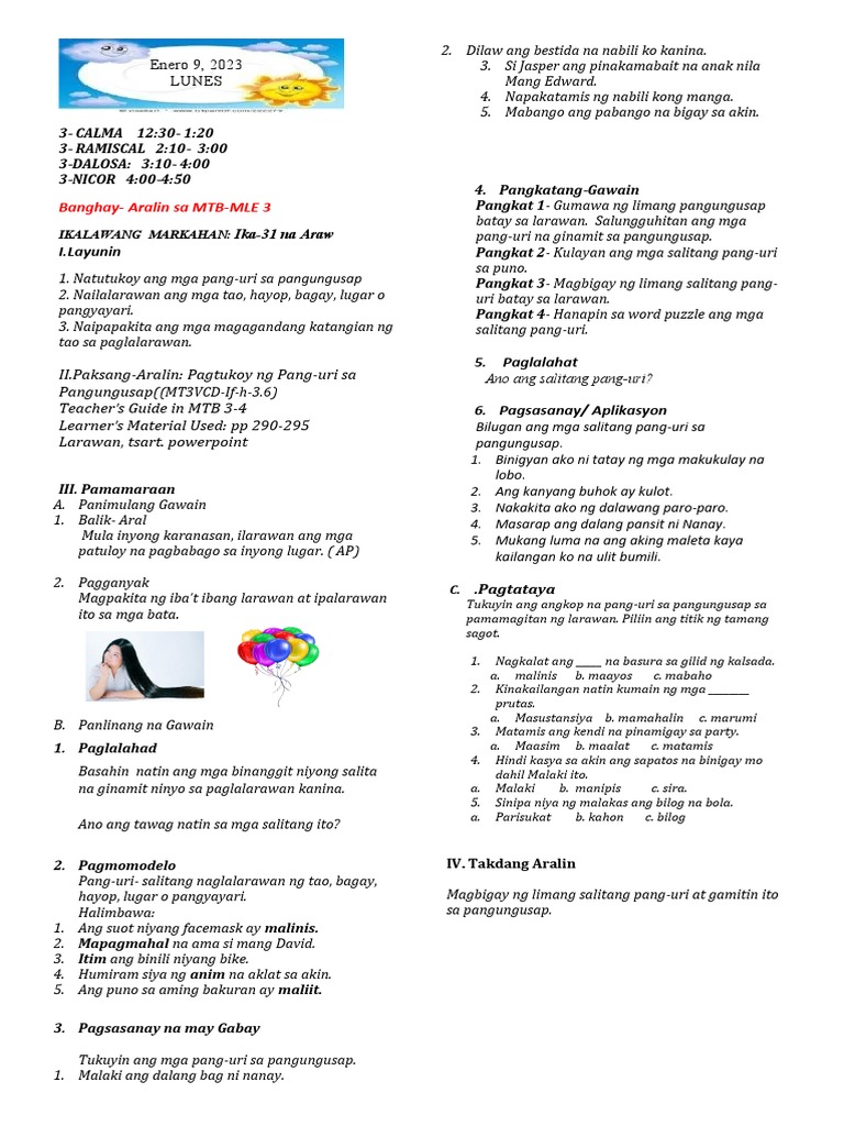 LP MTB Q2 Week 7 Day 1 5 | PDF